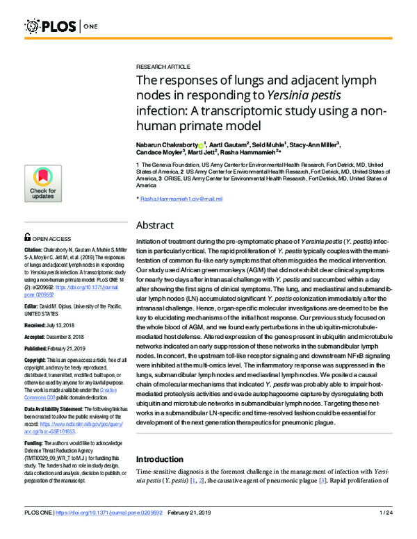 (PDF) The responses of lungs and adjacent lymph nodes in responding to ...