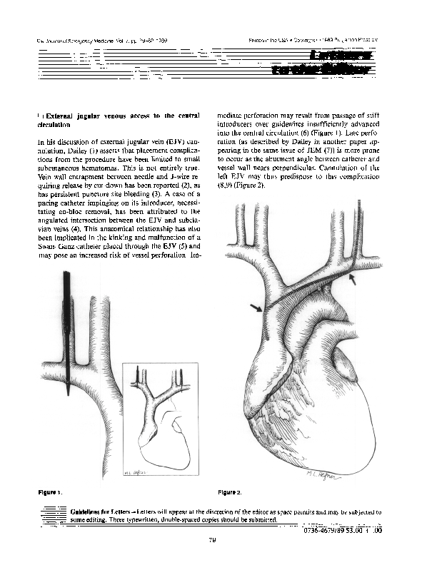 (PDF) External jugular venous access to the central circulation