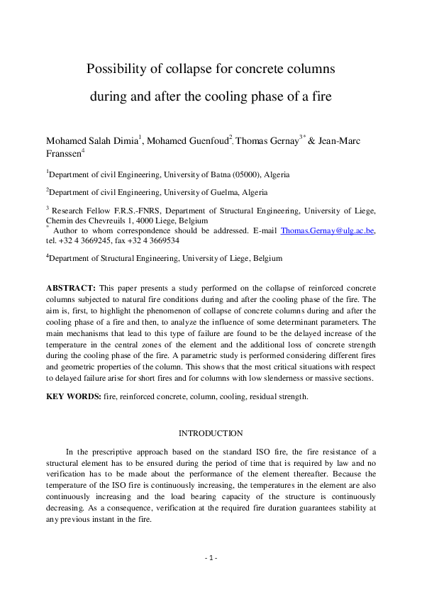 (PDF) 1-Possibility of collapse for concrete columns during and after ...