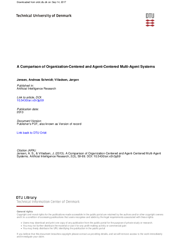 (PDF) A comparison of organization-centered and agent-centered multi ...