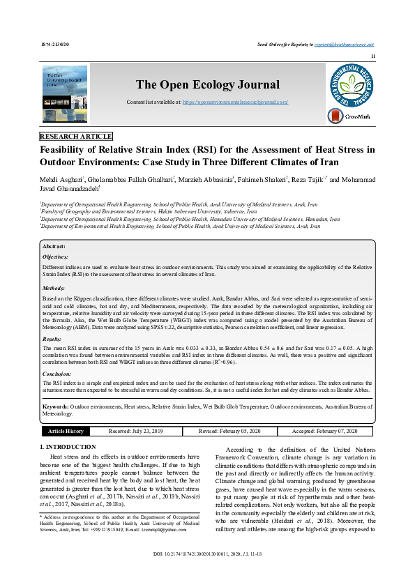 (PDF) Feasibility of Relative Strain Index (RSI) for the Assessment of ...