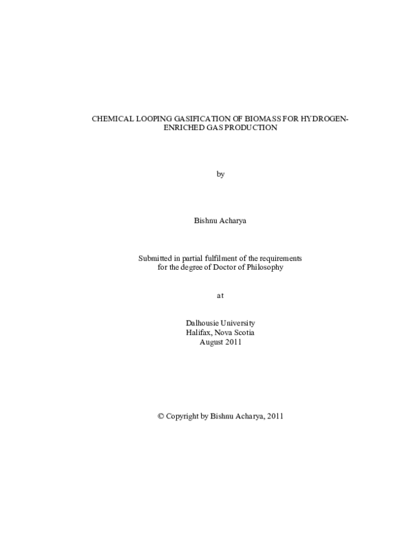 (PDF) Chemical-Looping Gasification of Biomass for Hydrogen-Enriched ...