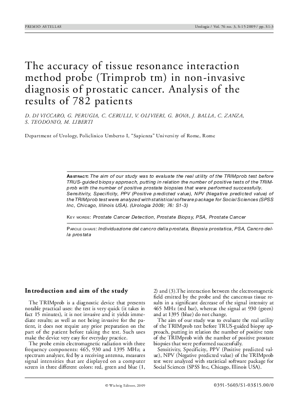 (PDF) The accuracy of tissue resonance interaction method probe ...