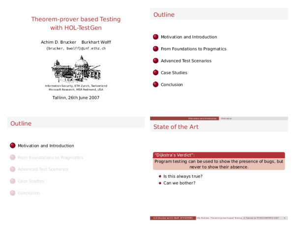(PDF) Theorem-prover based Testing with HOL-TestGen