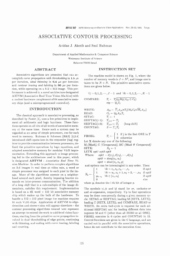 (PDF) Associative Contour Processing
