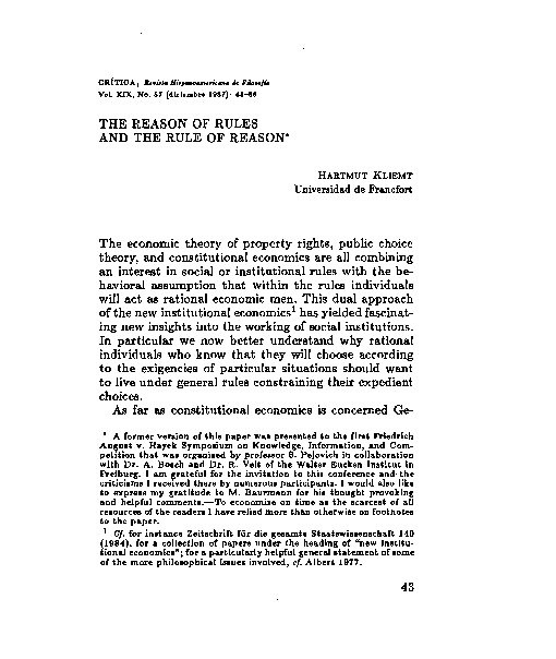 (PDF) The Reason of Rules and the Rule of Reason
