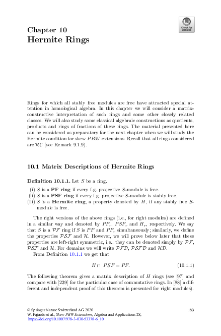 (PDF) Hermite Rings