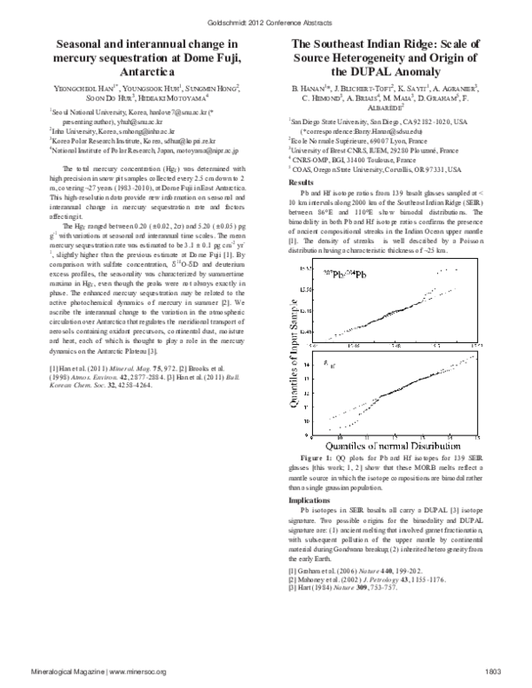 (PDF) The Southeast Indian Ridge: Scale of Source Heterogeneity and ...