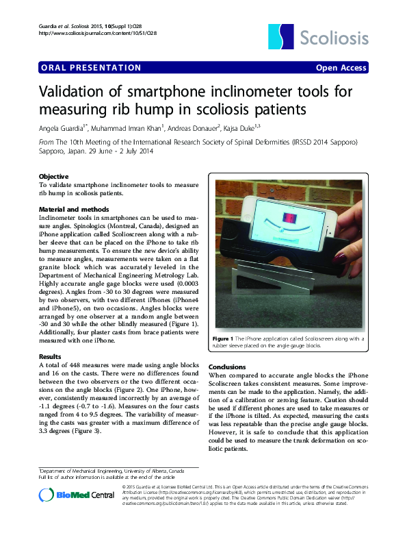 (PDF) Validation of smartphone inclinometer tools for measuring rib ...