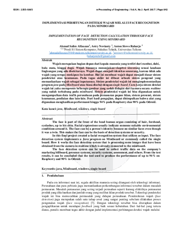 (PDF) Implementasi Perhitungan Deteksi Wajah Melalui Face Recognition Pada Miniboard | anton ...