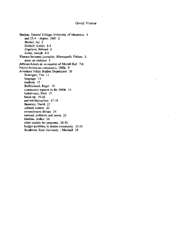 (PDF) An Interview with Gerald Vizenor