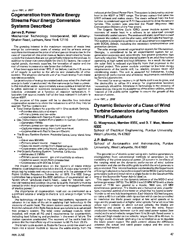 (PDF) Dynamic Behavior of a Class of Wind Turbine Generators during ...