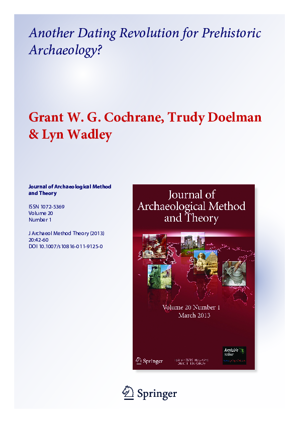 (PDF) Another Dating Revolution for Prehistoric Archaeology?
