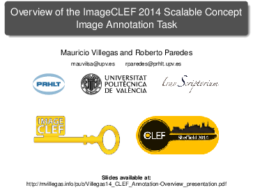 (PDF) Overview of the ImageCLEF 2014 scalable concept image annotation task