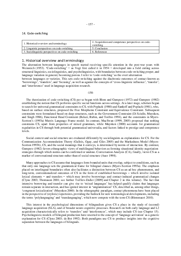 (PDF) Code-switching