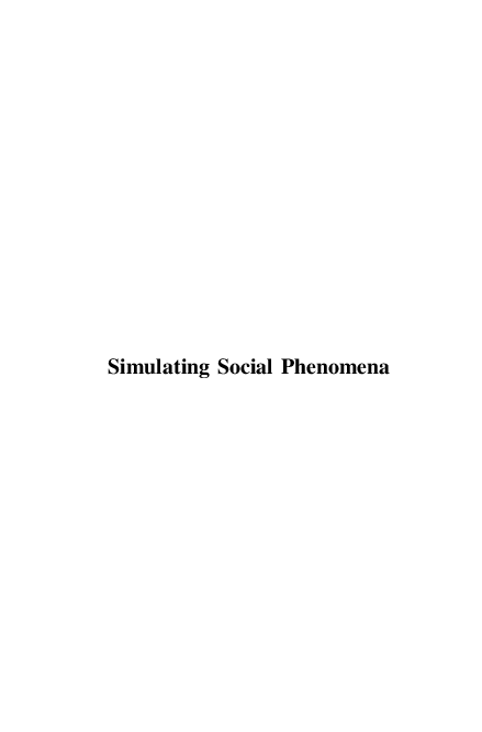 (PDF) Simulating Social Phenomena