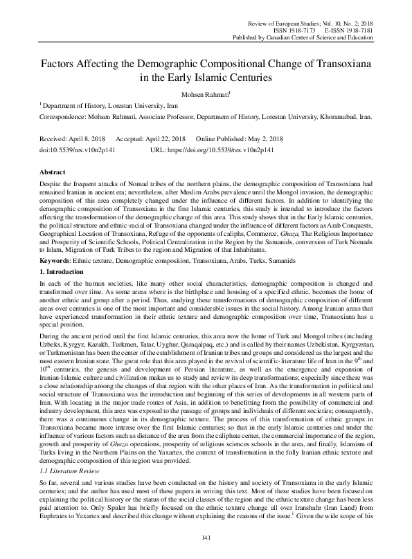 (PDF) Factors Affecting the Demographic Compositional Change of ...