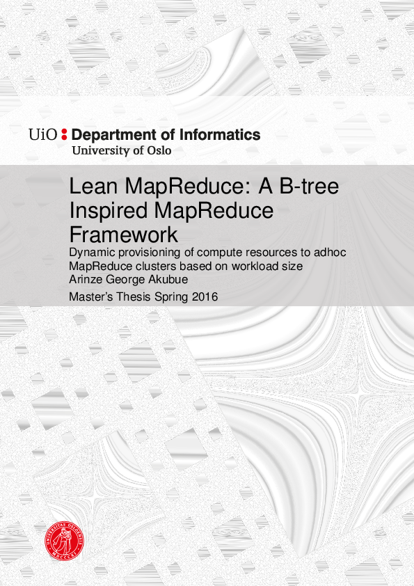 (PDF) Lean MapReduce: A B-tree Inspired MapReduce Framework