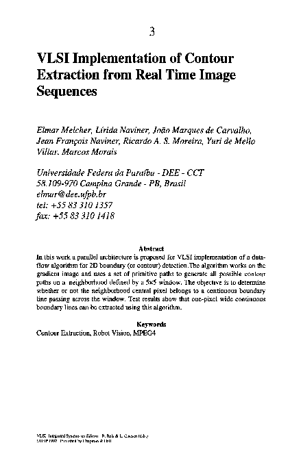 (PDF) VLSI Implementation of Contour Extraction from Real Time Image Sequences | Elmar Melcher ...