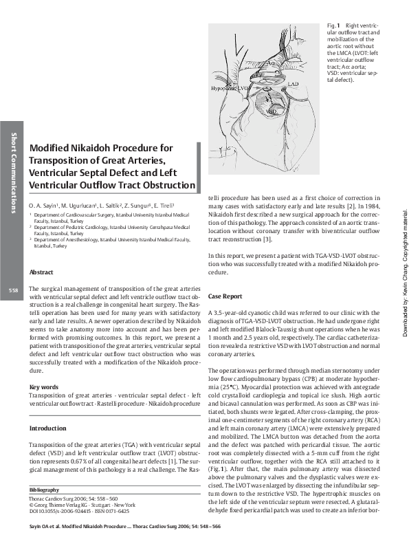 (PDF) Modified Nikaidoh Procedure for Transposition of Great Arteries ...
