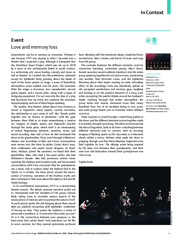 (PDF) Love and memory loss