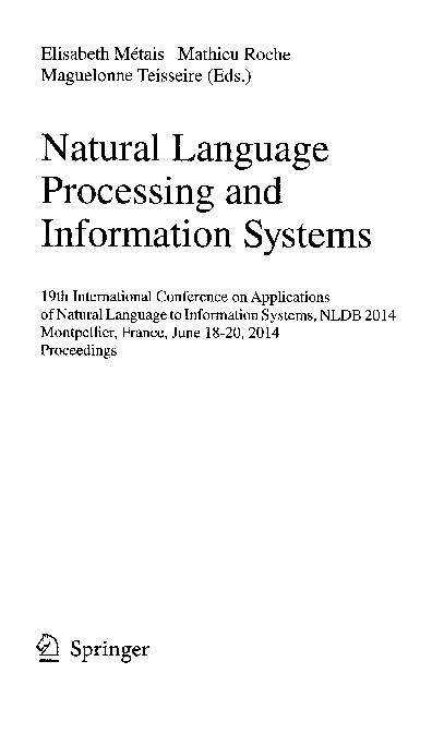 (PDF) Natural Language Processing and Information Systems