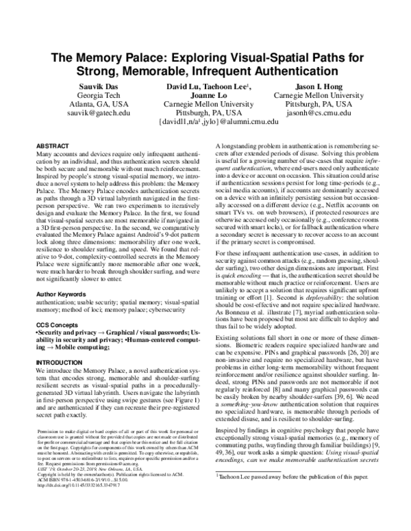 (PDF) The Memory Palace