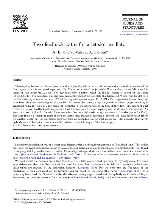 (PDF) Two feedback paths for a jet-slot oscillator