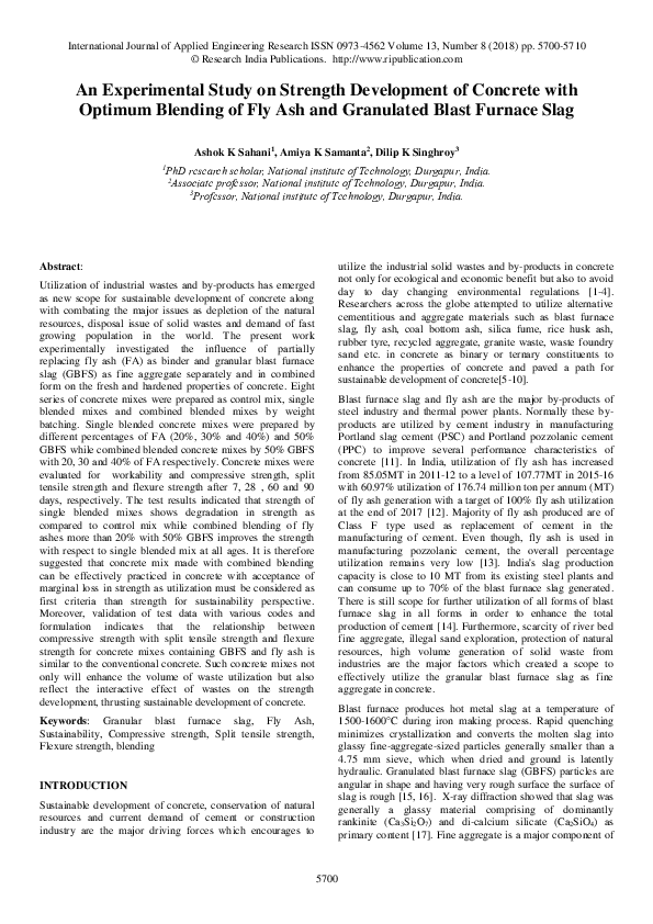 (PDF) An Experimental Study on Strength Development of Concrete with ...