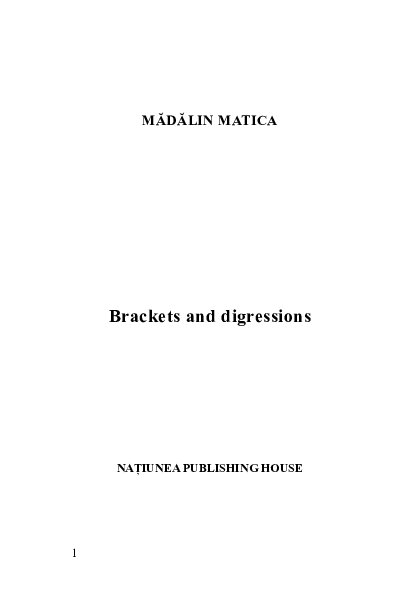 (DOC) Brackets and digressions | Madalin Matica - Academia.edu