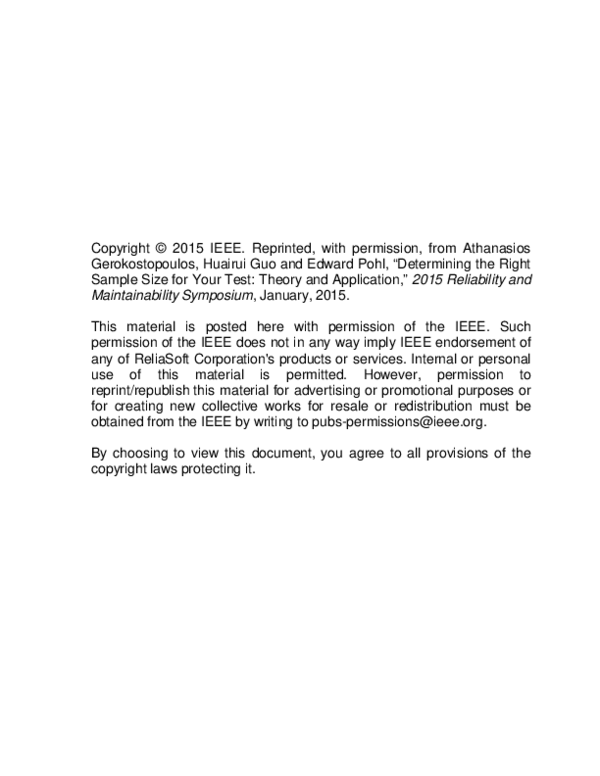 (PDF) Determining the Right Sample Size for Your Test : Theory and ...