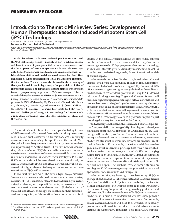 (PDF) Introduction to Thematic Minireview Series: Development of Human ...