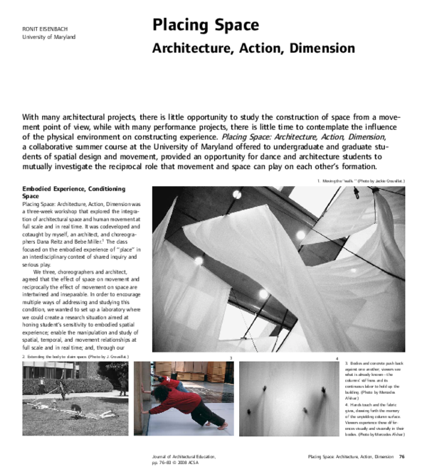 (PDF) Placing Space : Architecture, Action, Dimension