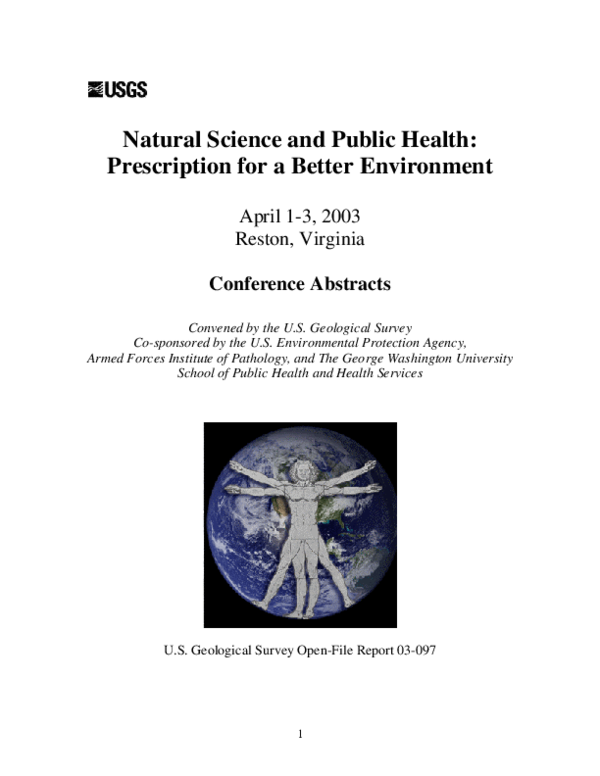 (PDF) Natural science and public health; prescription for a better ...
