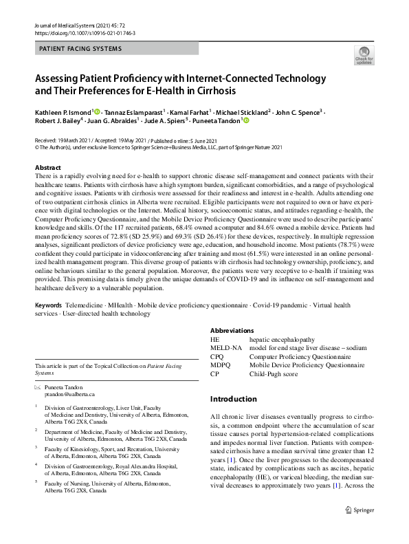 (PDF) Assessing Patient Proficiency with Internet-Connected Technology ...