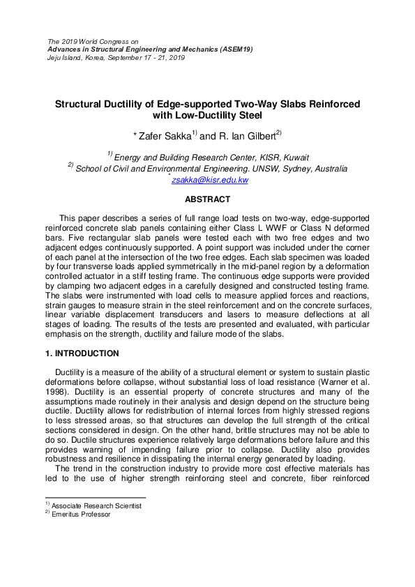 (PDF) Structural Ductility of Edge-supported Two-Way Slabs Reinforced ...