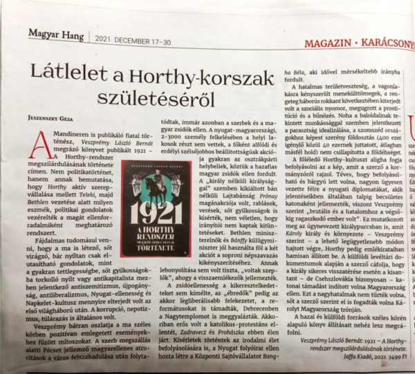 (PDF) Jeszenszky Géza: Látlelet a Horthy-korszak születéséről