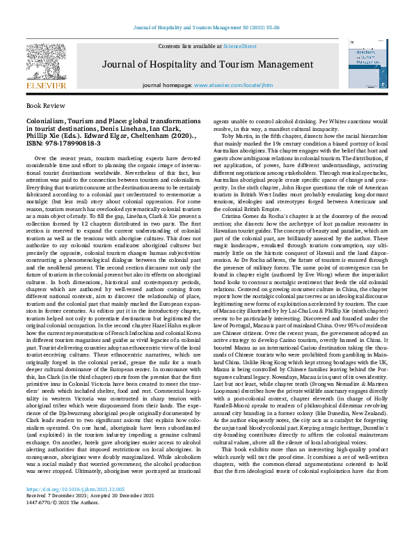 (PDF) Colonialism, Tourism and Place: global transformations in tourist ...