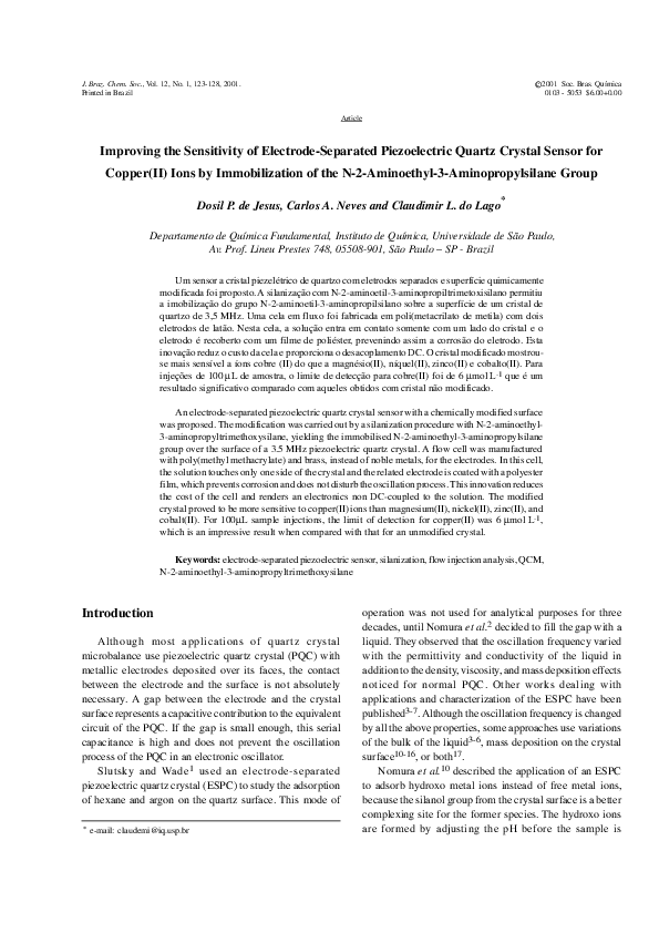 (PDF) Improving the sensitivity of electrode-separated piezoelectric ...