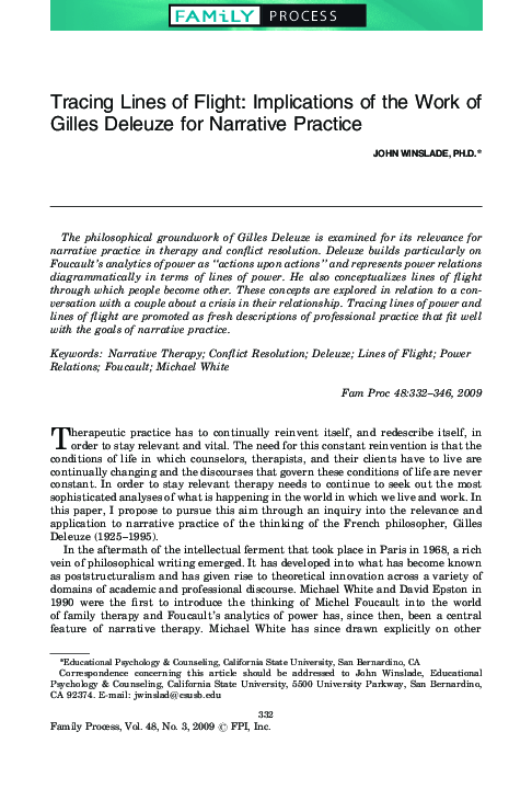(PDF) Tracing lines of flight: Implications of the work of Gilles ...