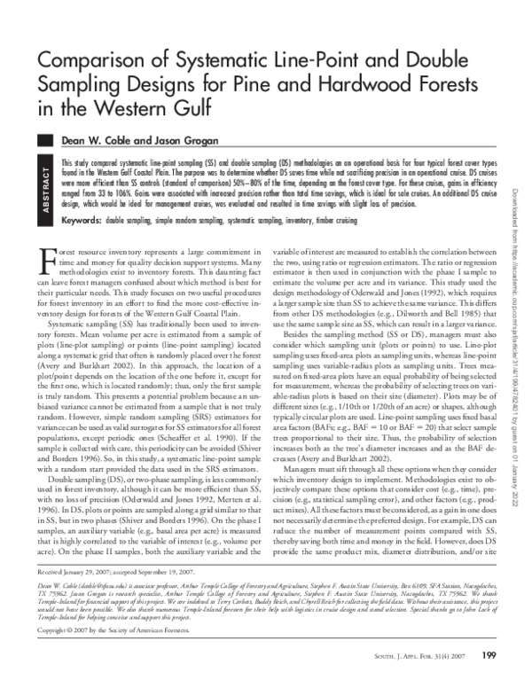 (PDF) Comparison of systematic line-point and double sampling designs ...