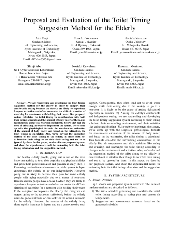 (PDF) Proposal and evaluation of the toilet timing suggestion method ...