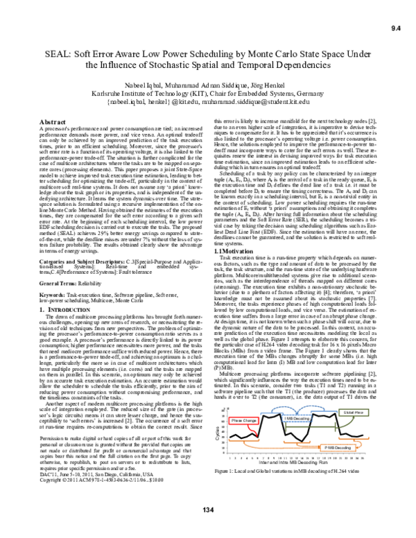 (PDF) SEAL: soft error aware low power scheduling by Monte Carlo state ...