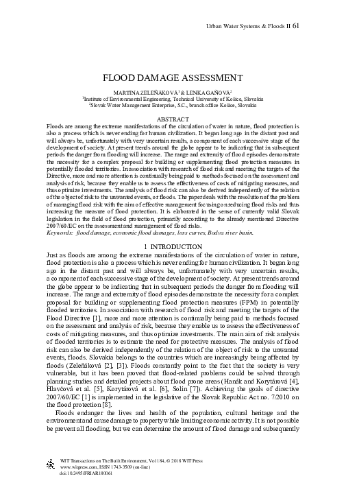 (PDF) Flood Damage Assessment