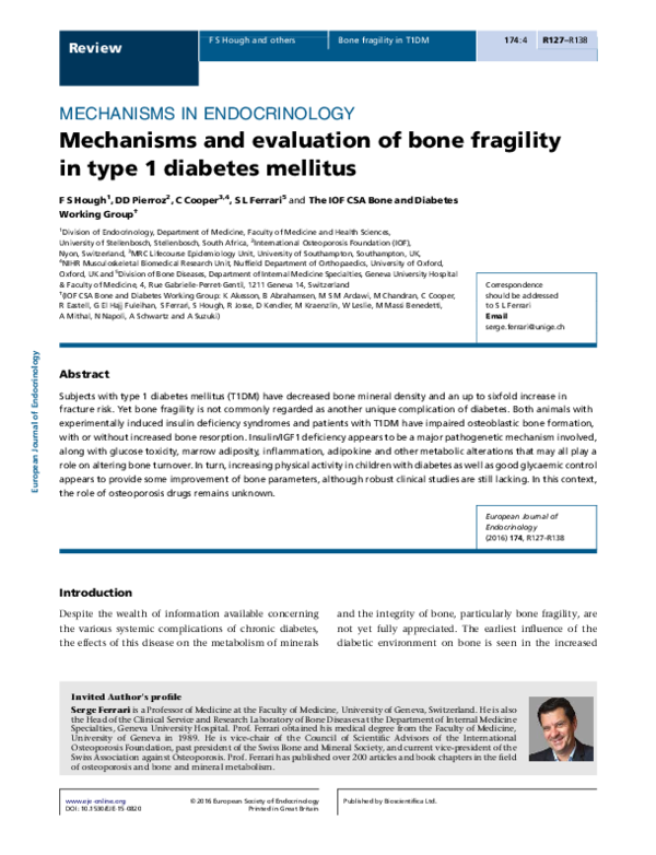 (PDF) MECHANISMS IN ENDOCRINOLOGY: Mechanisms and Evaluation of Bone ...