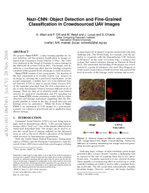 (PDF) Nazr-CNN: Object Detection and Fine-Grained Classification in Crowdsourced UAV Images
