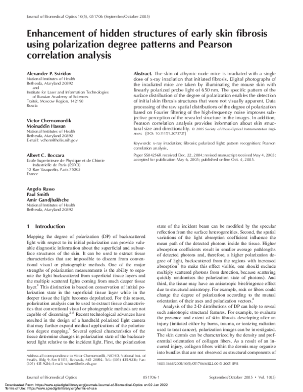 (PDF) Enhancement of hidden structures of early skin fibrosis using ...