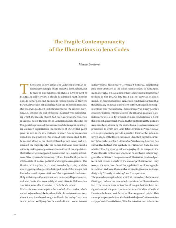 (PDF) The Fragile Contemporaneity of the Illustrations in Jena Codex