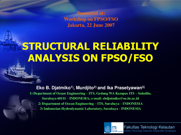 (PDF) Structural Reliability Analysis on Fpso/Fso | Rasiman Murdjito - Academia.edu