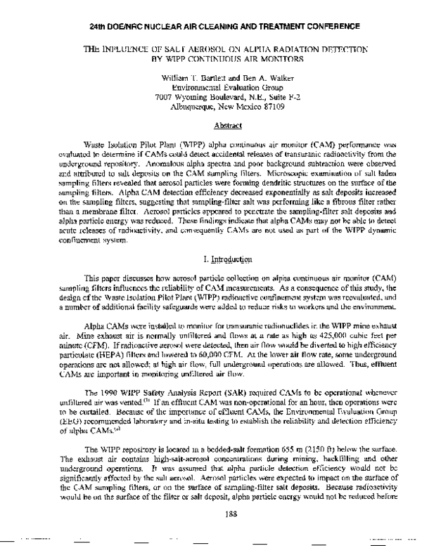 (PDF) The influence of salt aerosol on alpha radiation detection by ...